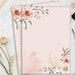 Spring Floral Letter Writing Printable Stationery Paper, Blooms Journal ...