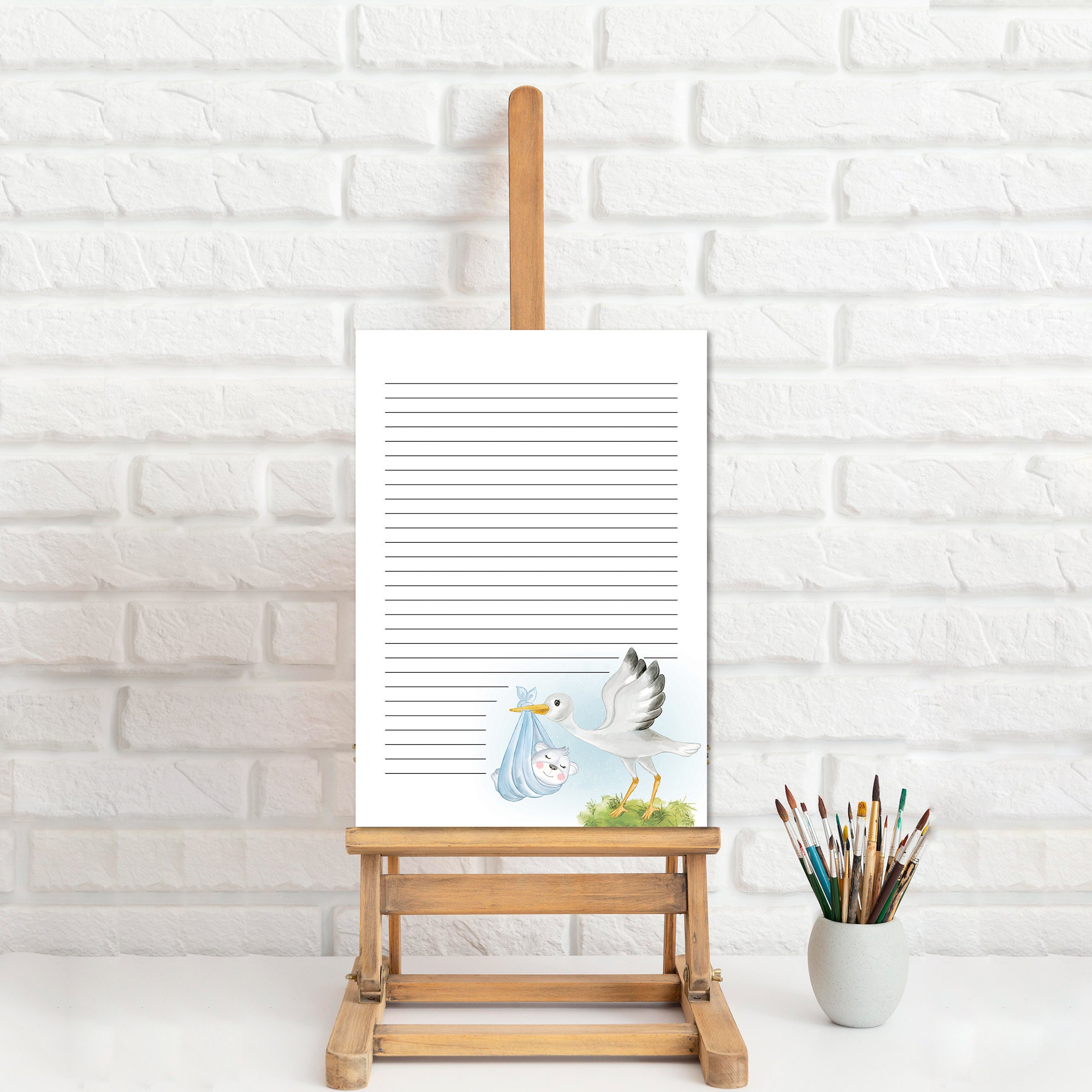 Cute Animals Hot Air Balloons Printable Letter Writing Stationery ...