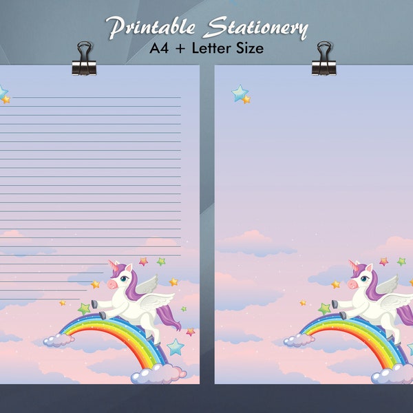 Unicorn Writing Set - Etsy