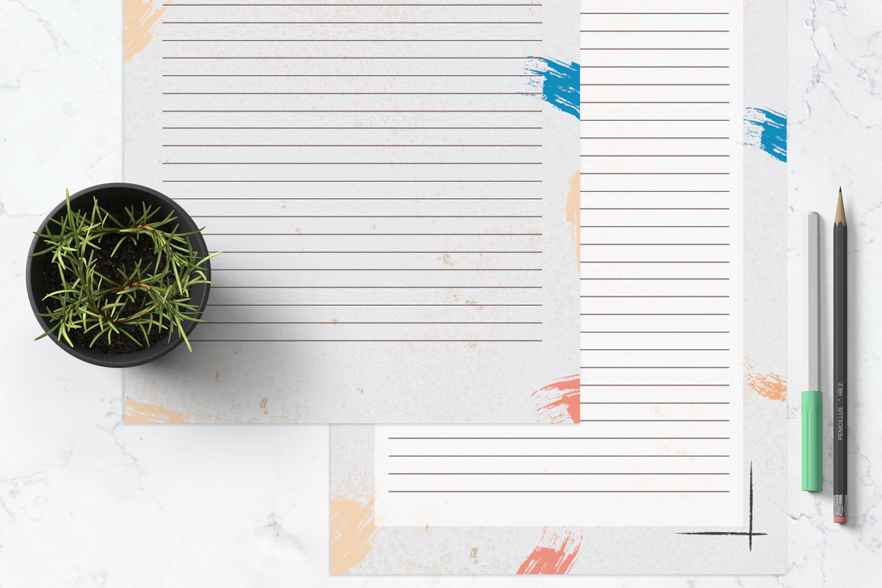 Letter Writing Stationery Set Printable, Digital Notes Taking ...