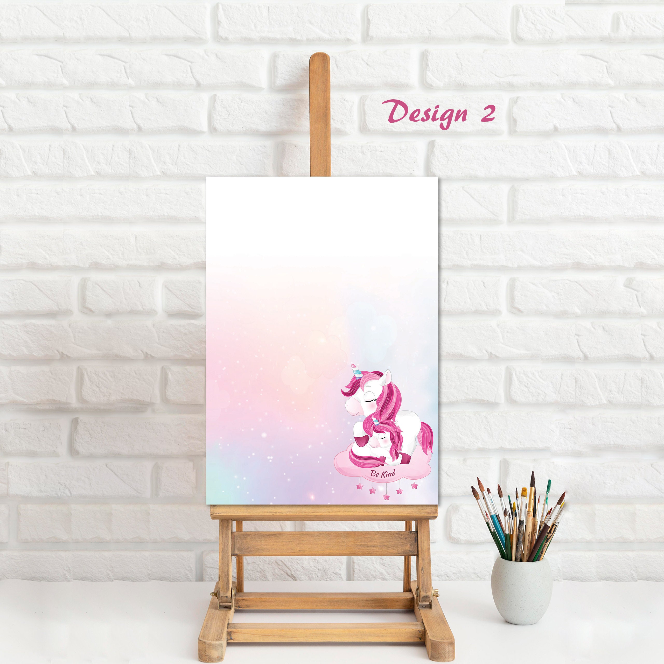 Unicorn Printable Stationery Lined Paper Cute Animal Printable Letter ...