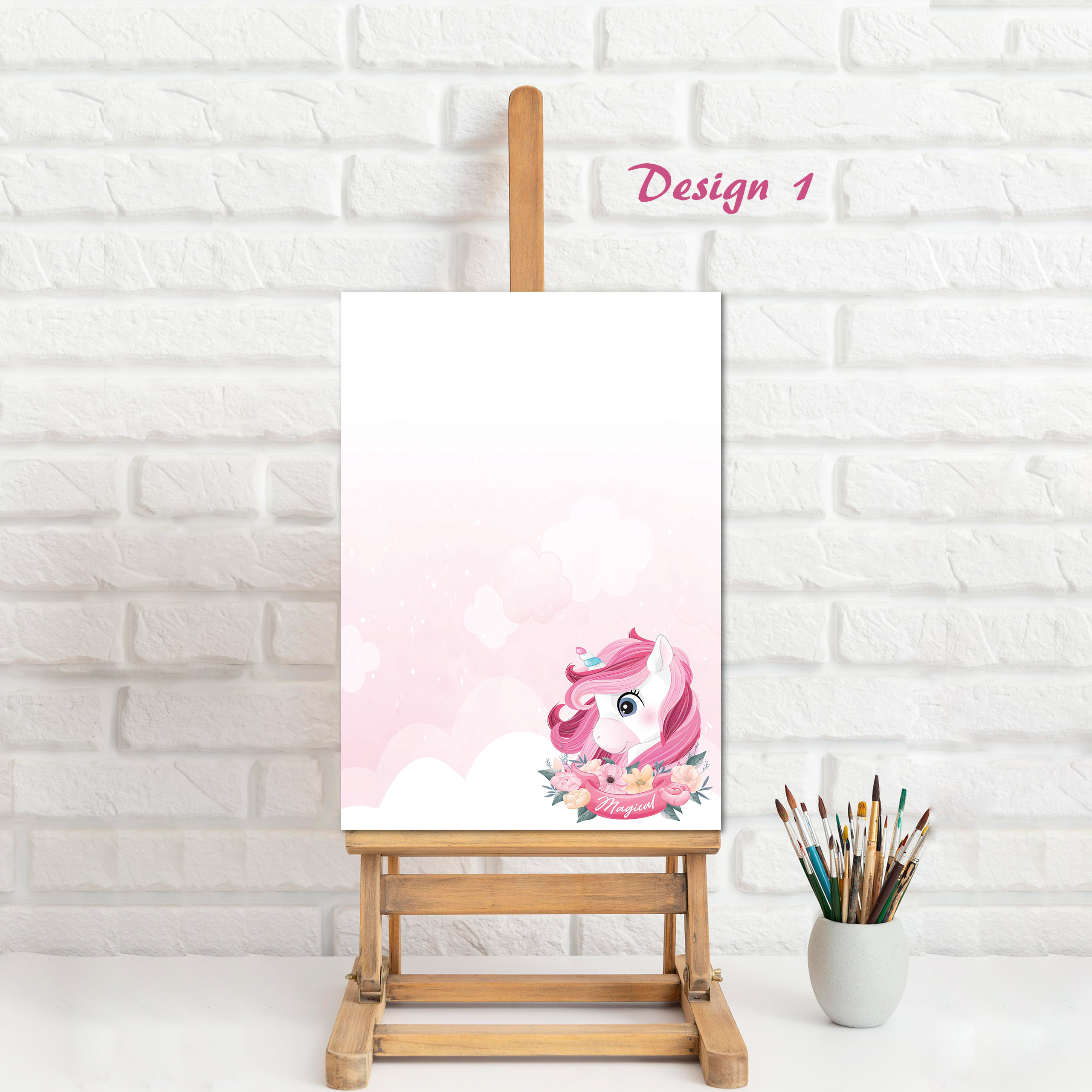 Printable Letter Writing Notepaper Stationery Set, Unicorn Magical ...