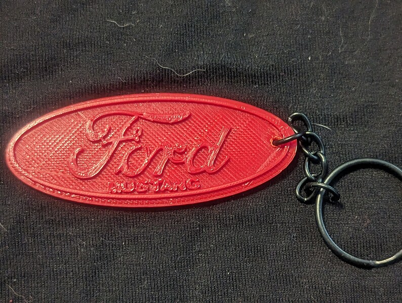Ford Mustang Logo Keychain 3d Print - Etsy