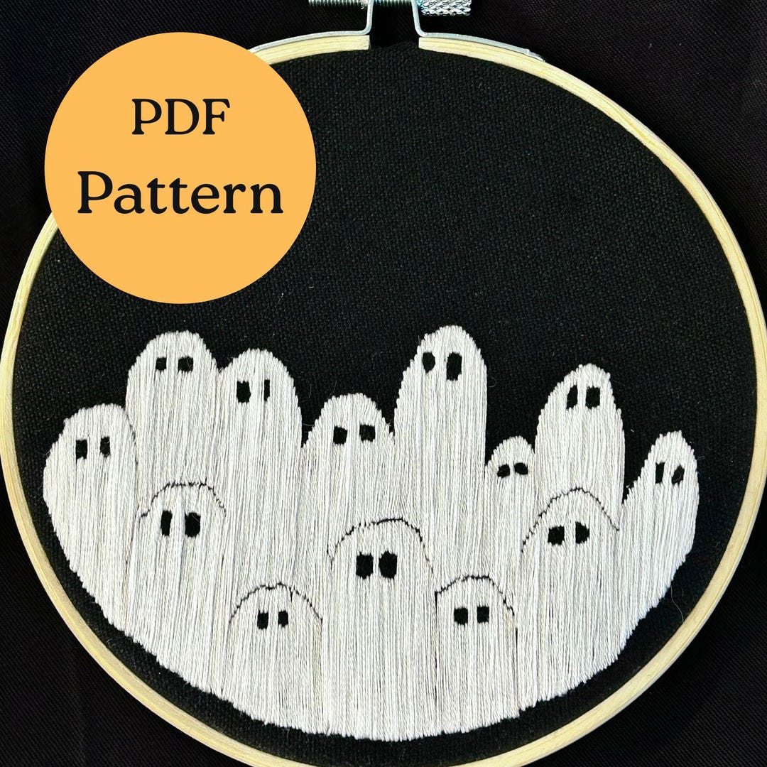 Spooky Ghosts Hand Embroidery Pattern – Beginner DIY (PDF Download) - Etsy