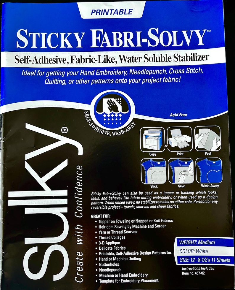 Stick and Stitch Wash-off Embroidery Pattern — California Poppies ...