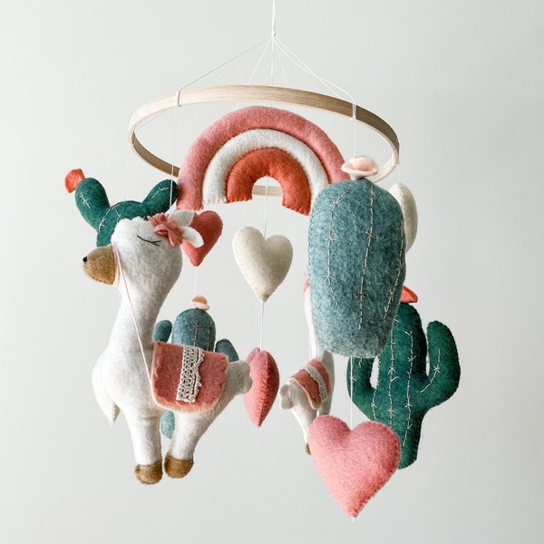 Llama and Cactus Nursery Decor - Etsy