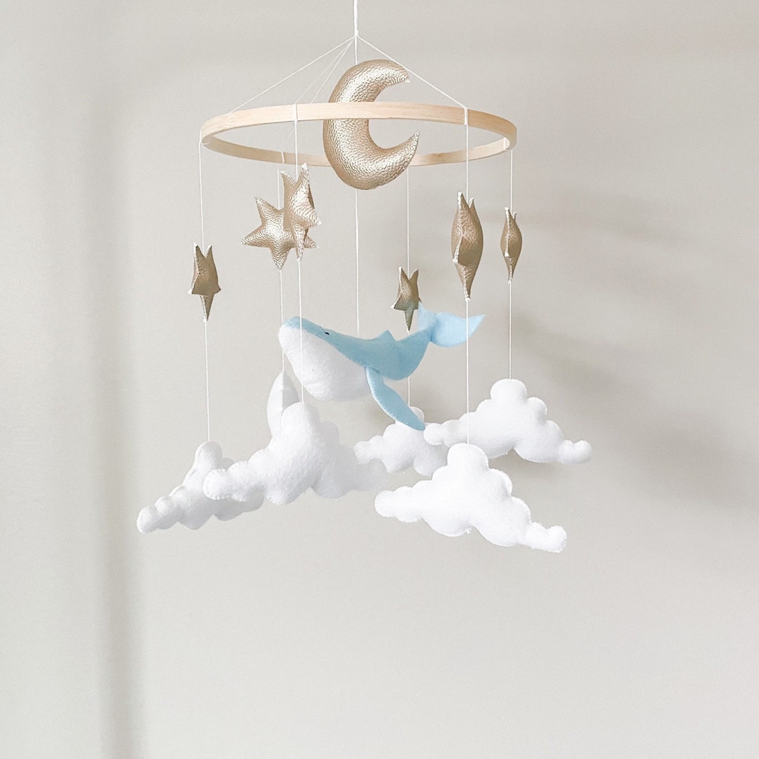 Baby Mobile Whale, Baby Mobile Space, Ocean Theme Nursery Decor, Crib ...