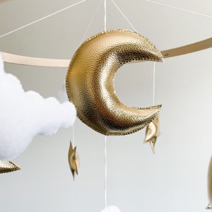 Space Baby Mobile: Felt Astronaut, Whale, Moon & Stars Nursery Decor - Etsy