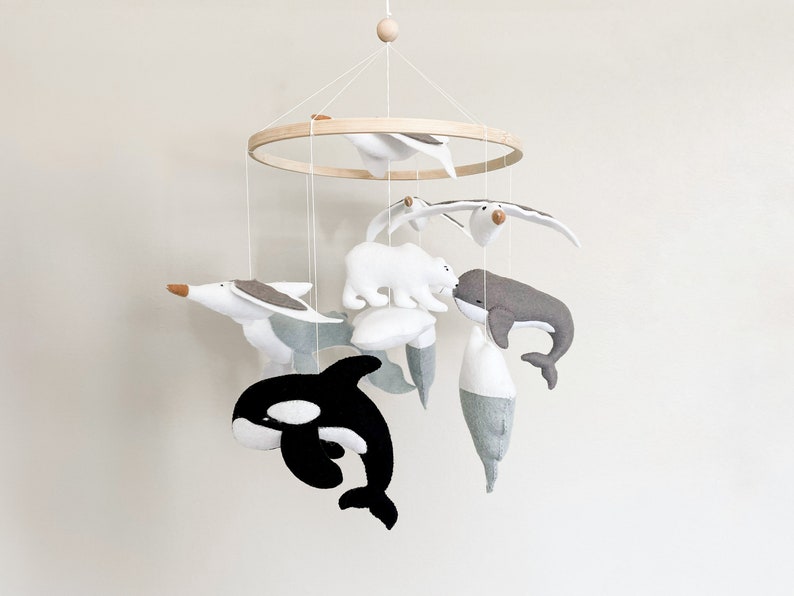 Ocean Baby Mobile Polar Bear Mobile Whale Baby Mobile Orca - Etsy