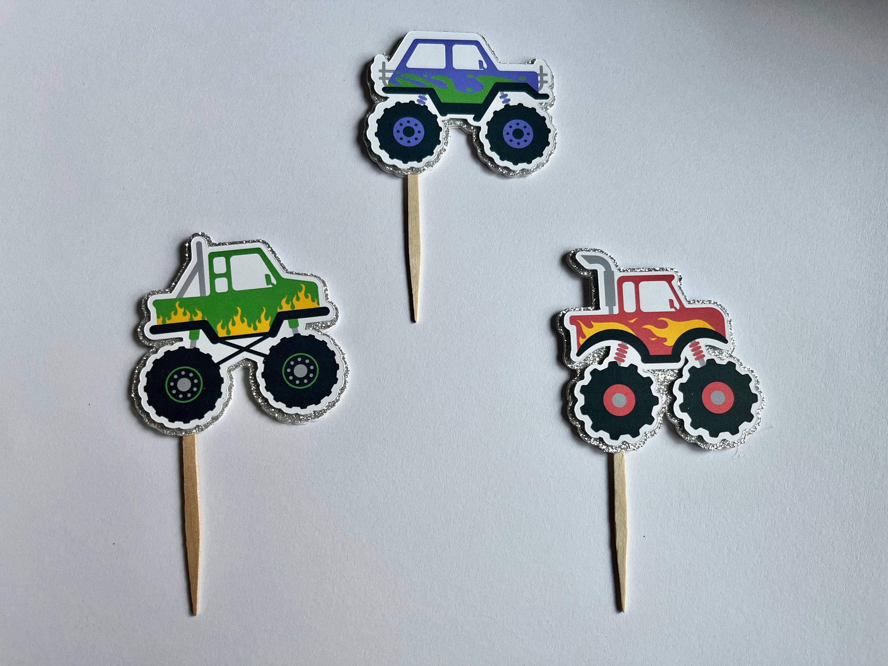 Monster Truck Birthday Party Cupcake Topper Monster Jam Birthday Boys ...