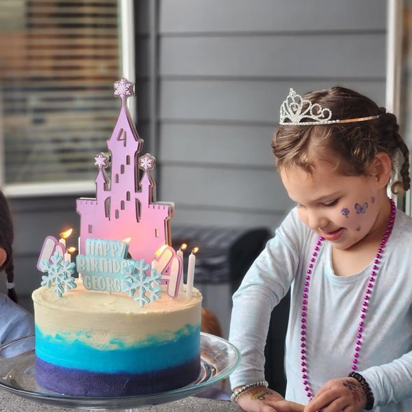 Princess Castle Frozen Cake Topper - Etsy