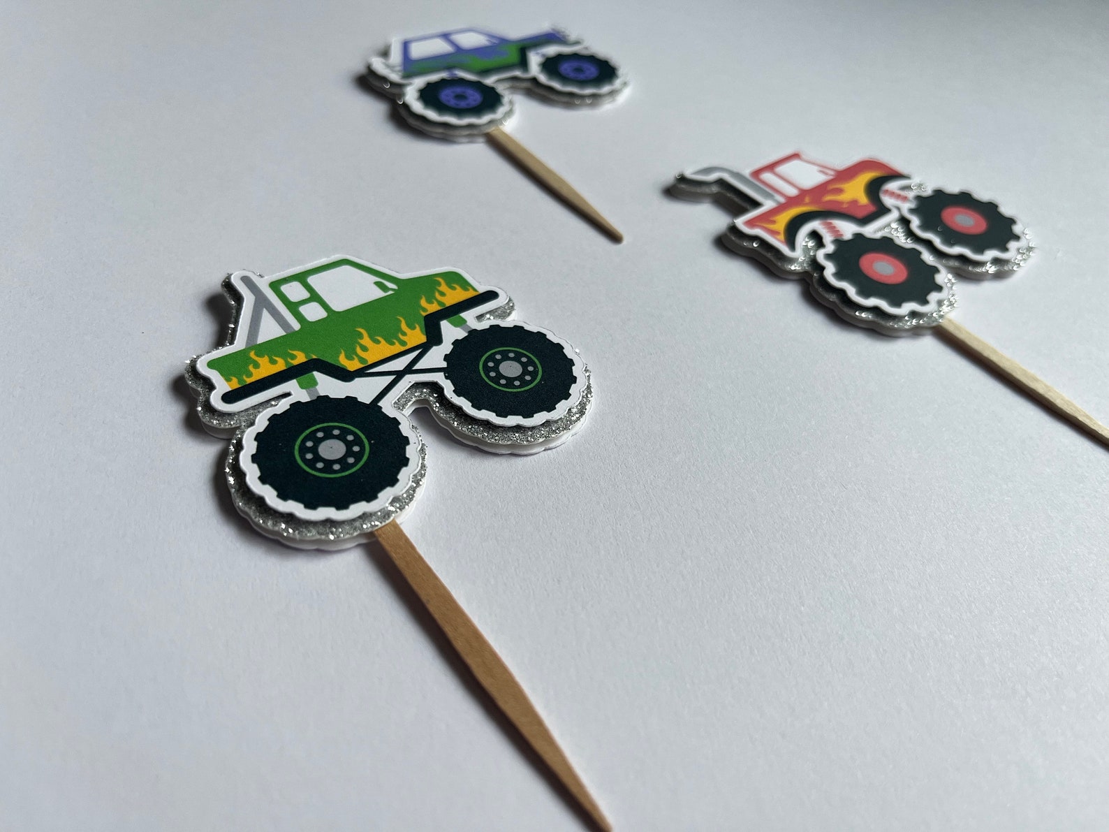 Monster Truck Birthday Party Cupcake Topper Monster Jam Birthday Boys ...