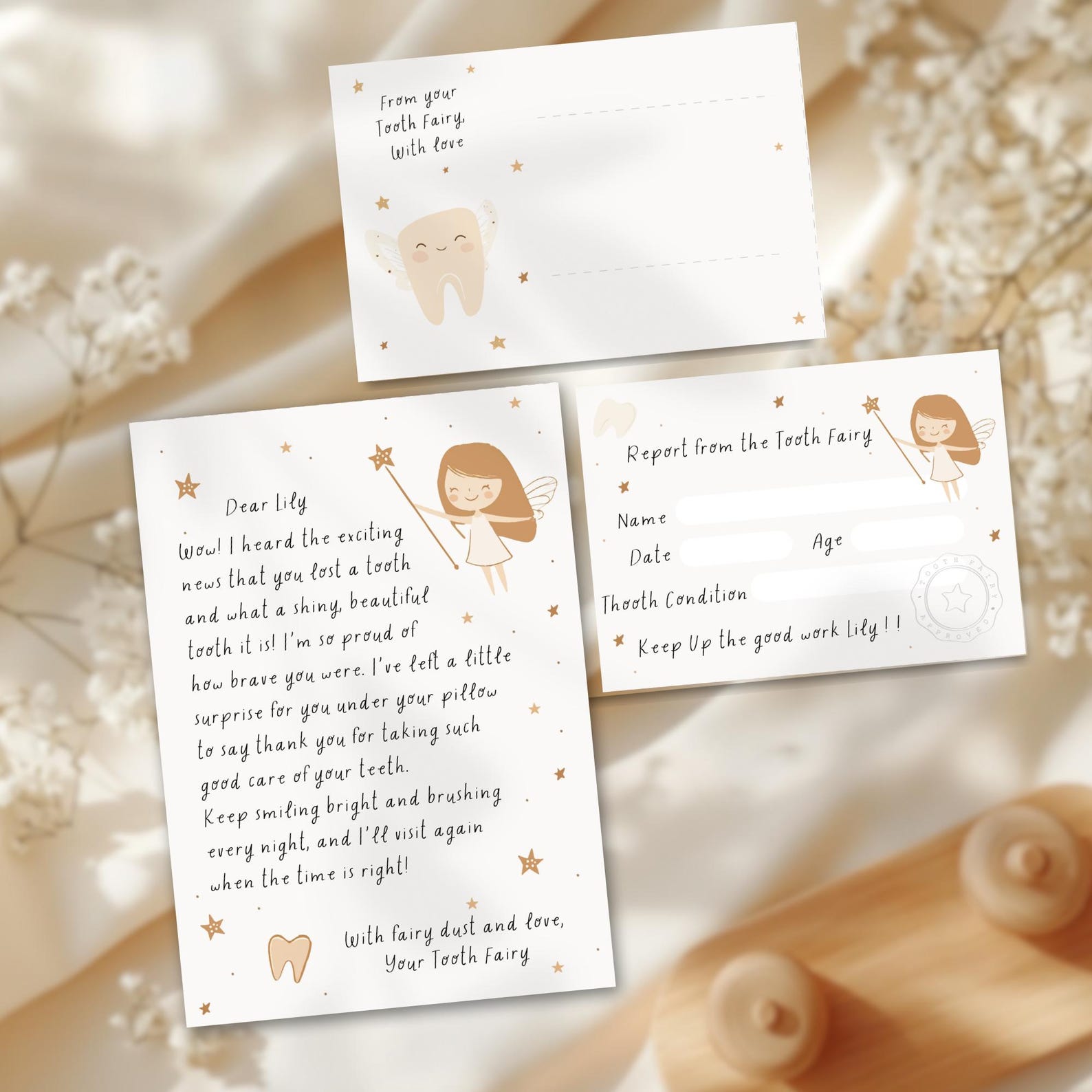 Tooth Fairy Letter and Tooth Fairy Report, Tooth Fairy Visit ...