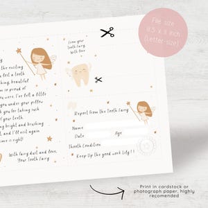 Tooth Fairy Letter and Tooth Fairy Report, Tooth Fairy Visit ...