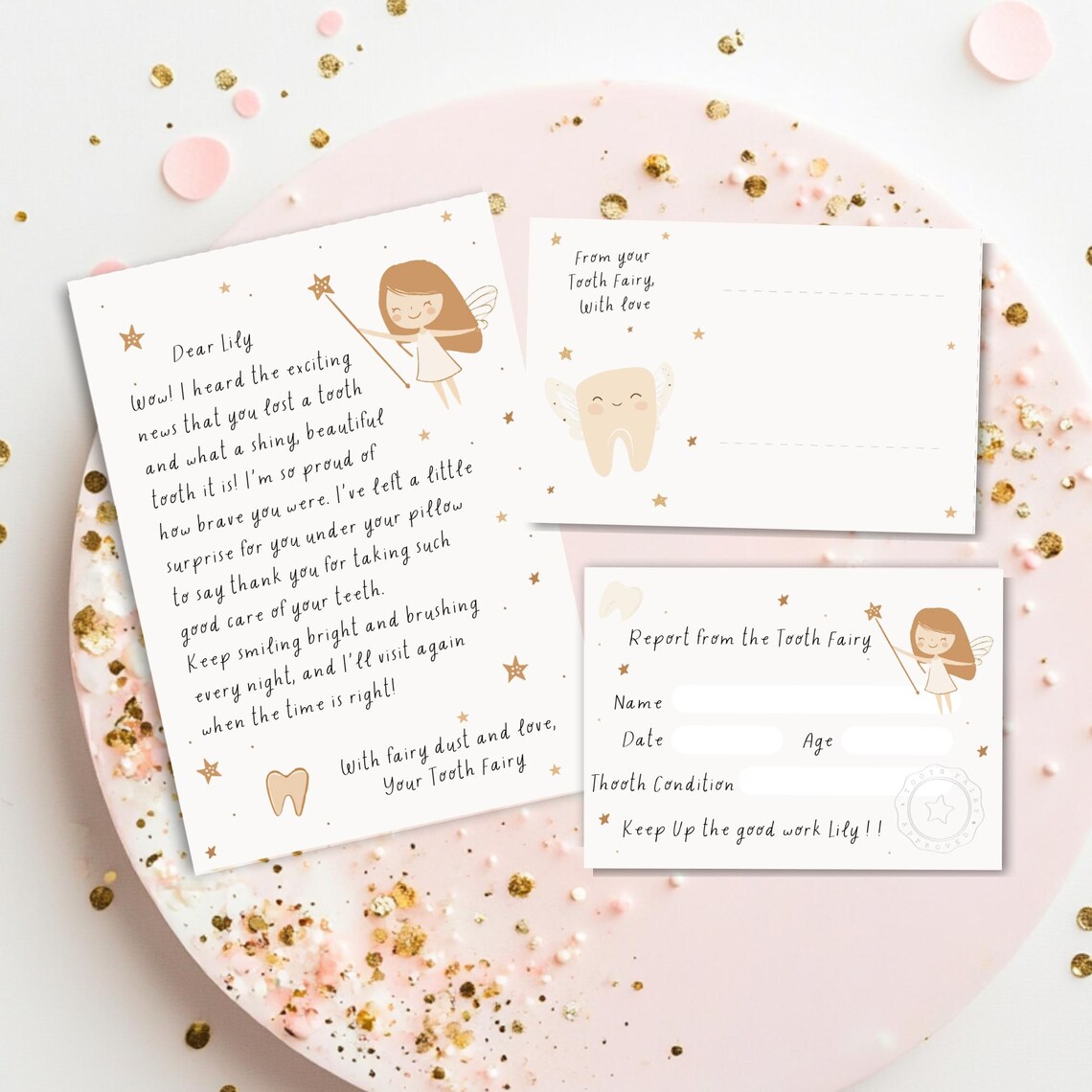 Tooth Fairy Letter and Tooth Fairy Report, Tooth Fairy Visit ...