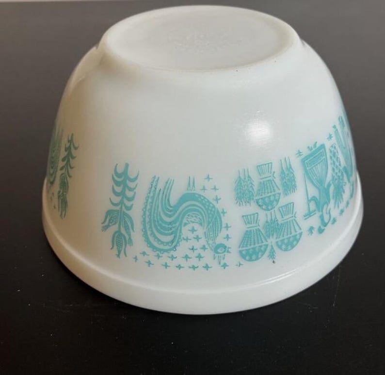 Vintage Pyrex Butterprint 401 Bowl Amish Butterprint Turquoise Pyrex ...