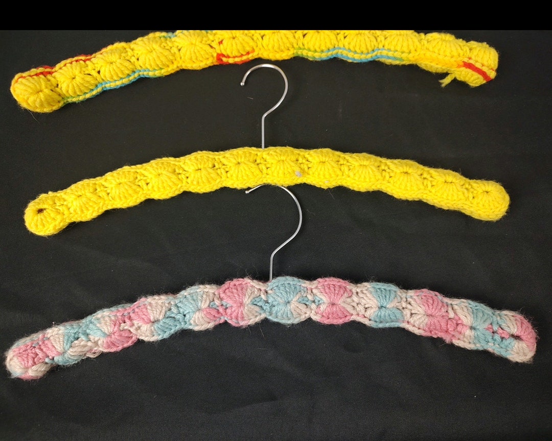3 Beautiful Full Crochet Hangers .. Vintage and Rare - Etsy