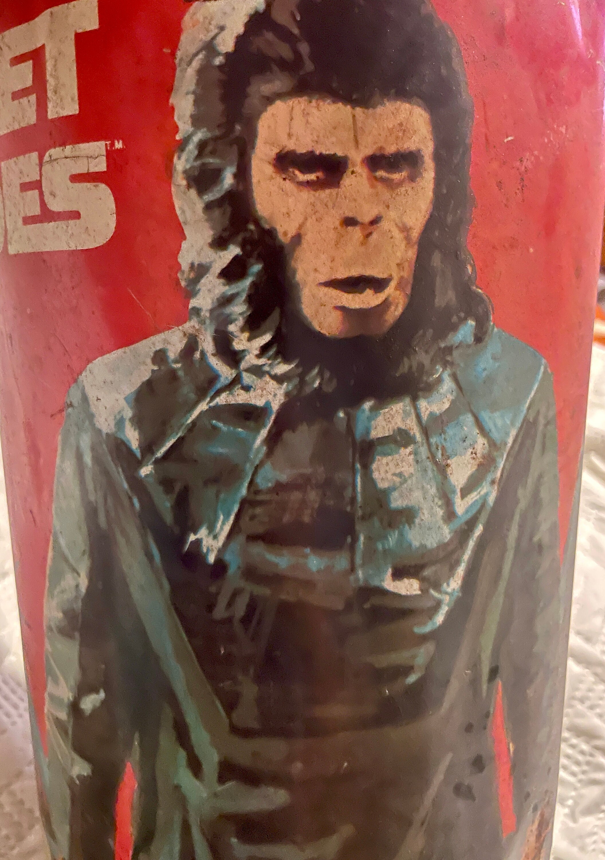 Vintage 1967 Planet of the Apes Cheinco Metal Trash Can Waste Basket ...