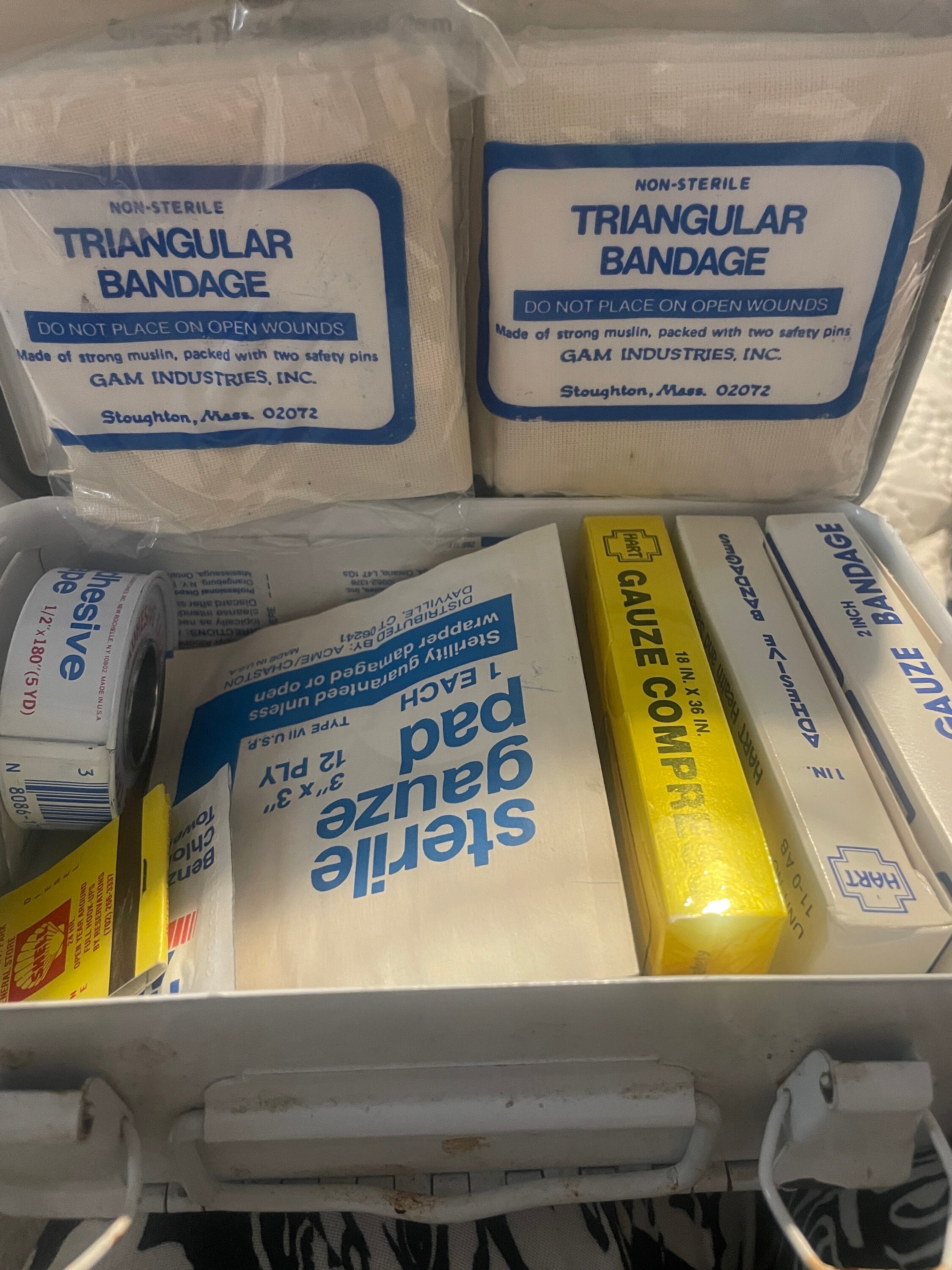 Vintage North First Aid Kit Metal Box With Supplies … Heavy - Etsy