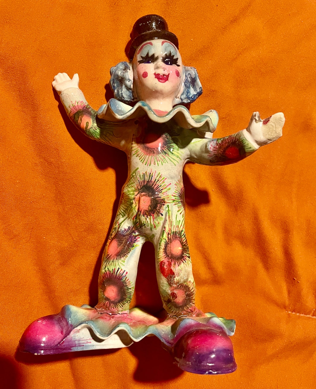 Vintage Mexican Plastic Clown - Etsy
