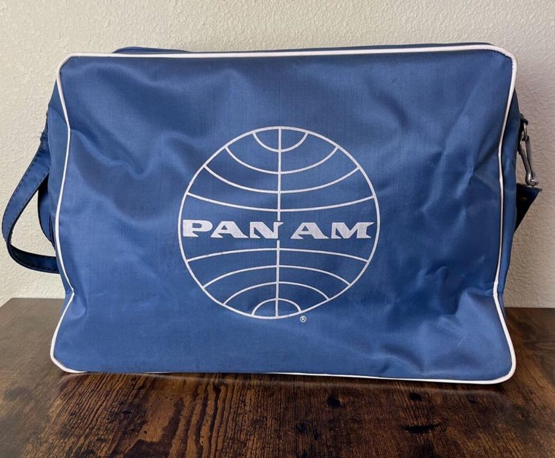 Vintage 70s Pan Am Blue Flight Attendant Carry on Bag W/ Adjustable ...