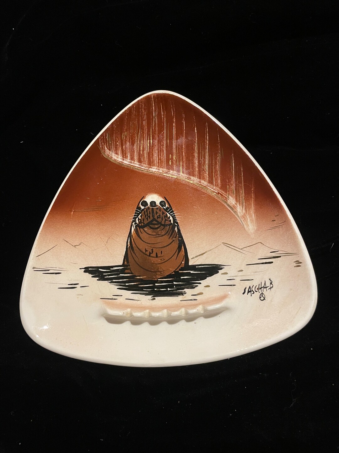 Vintage Mid Century Ashtray Sascha Brastoff MCM Alaskan Art Coll ...