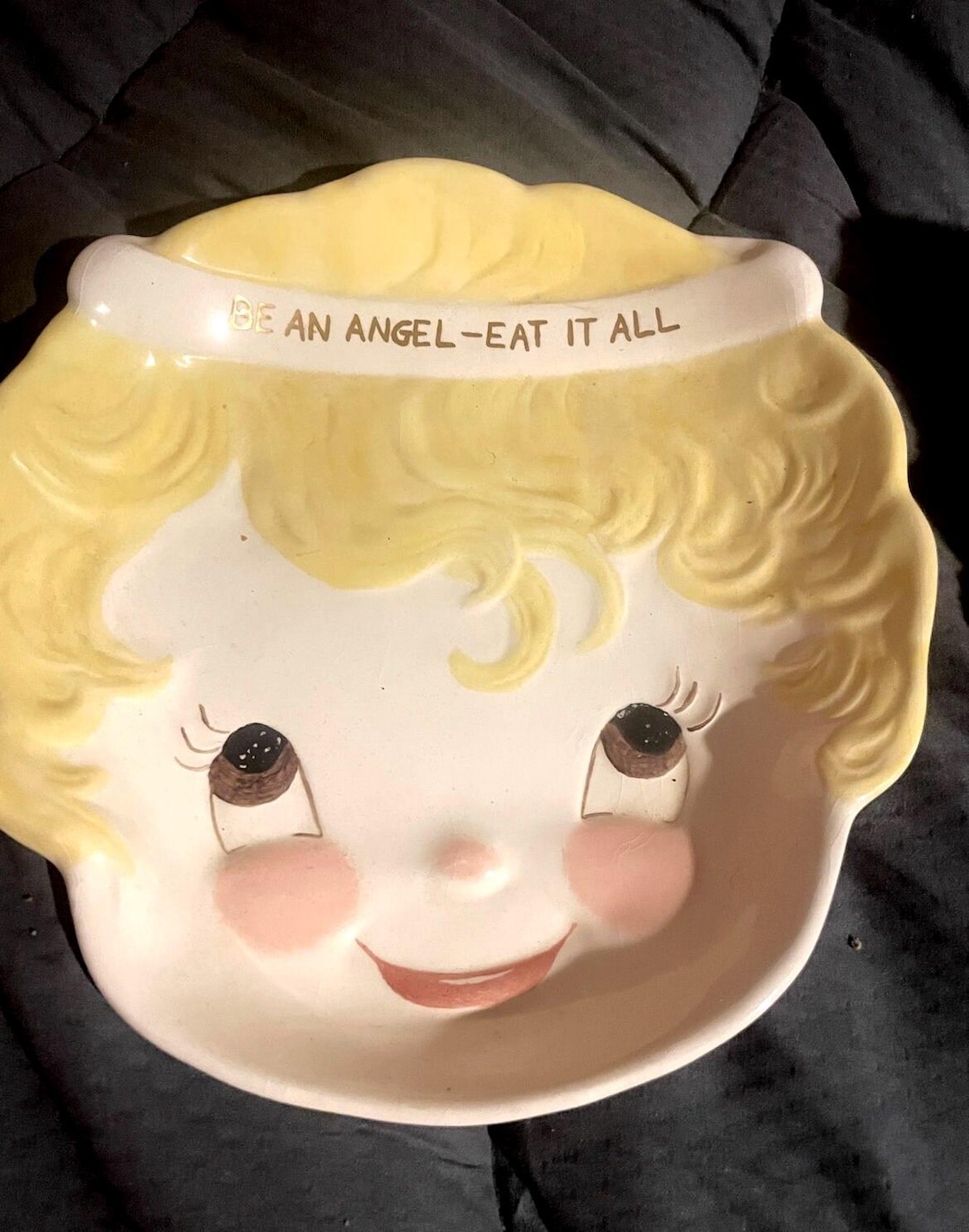 Child Plate and Angel Cup - Be an Angel and Eat It All - Etsy