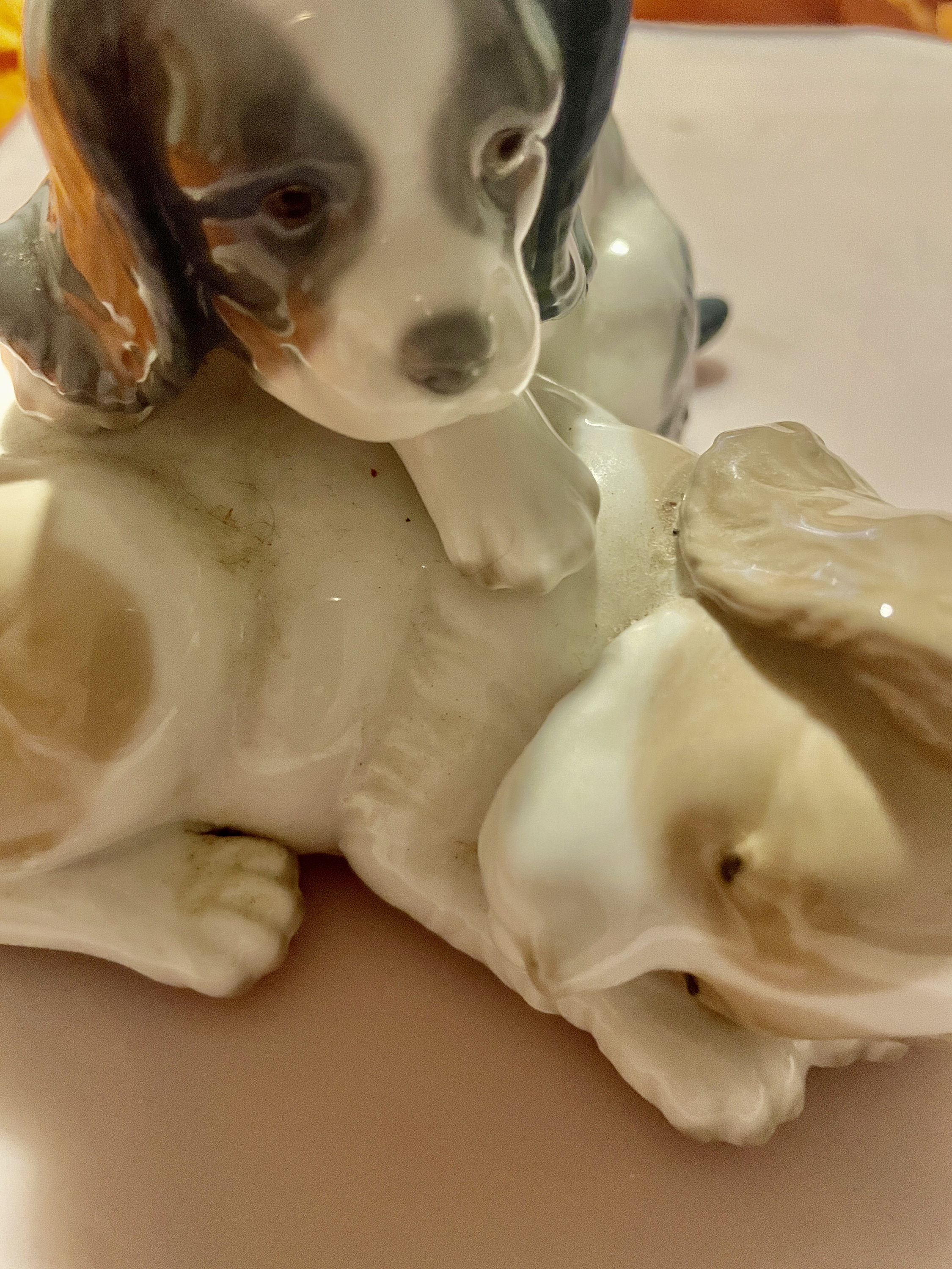 NAO by LLADRO # 0385 Wake up 1983 Porcelain Figurine Playful Pups Dogs ...