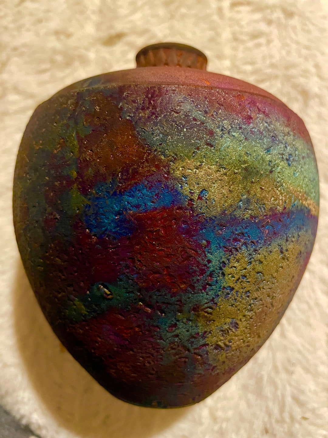 Vintage Unique Raku Vessel Signed - Etsy