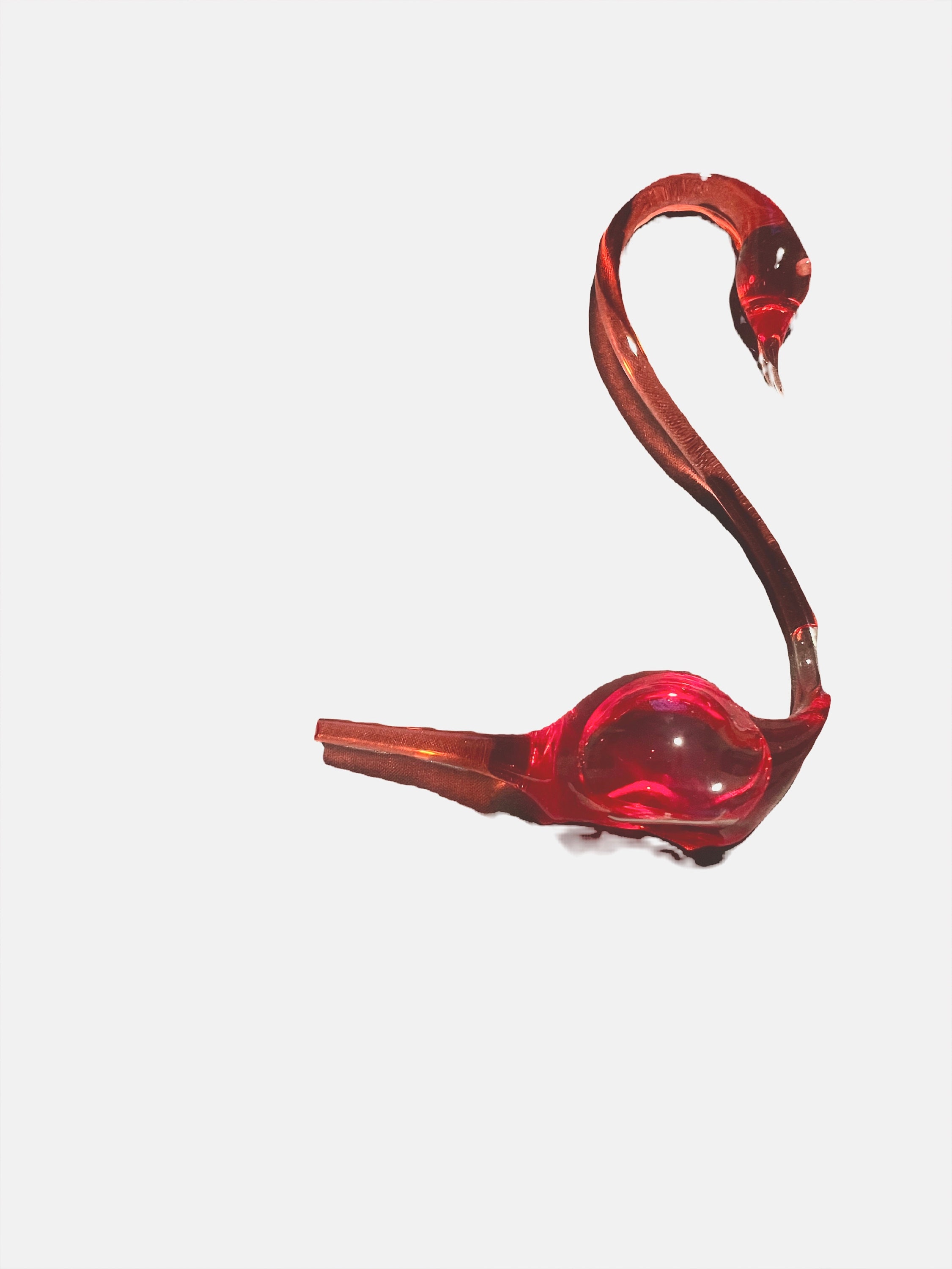 Blown Glass Swan Filled With Colored Water Barometer - Etsy