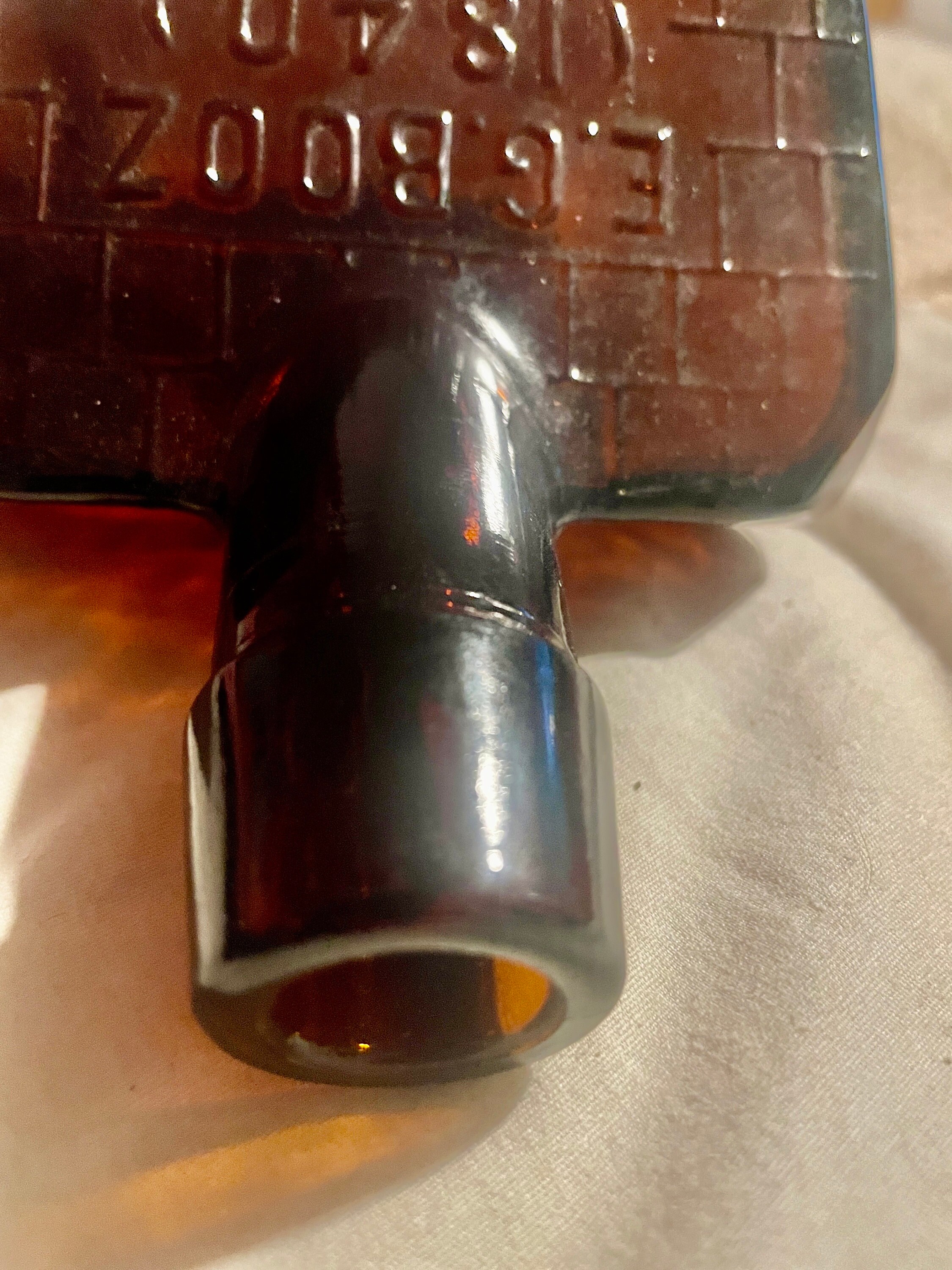 E.G Booz’s Old Cabin Whiskey Bottle Purple Amethyst Glass 8" 1840 ...