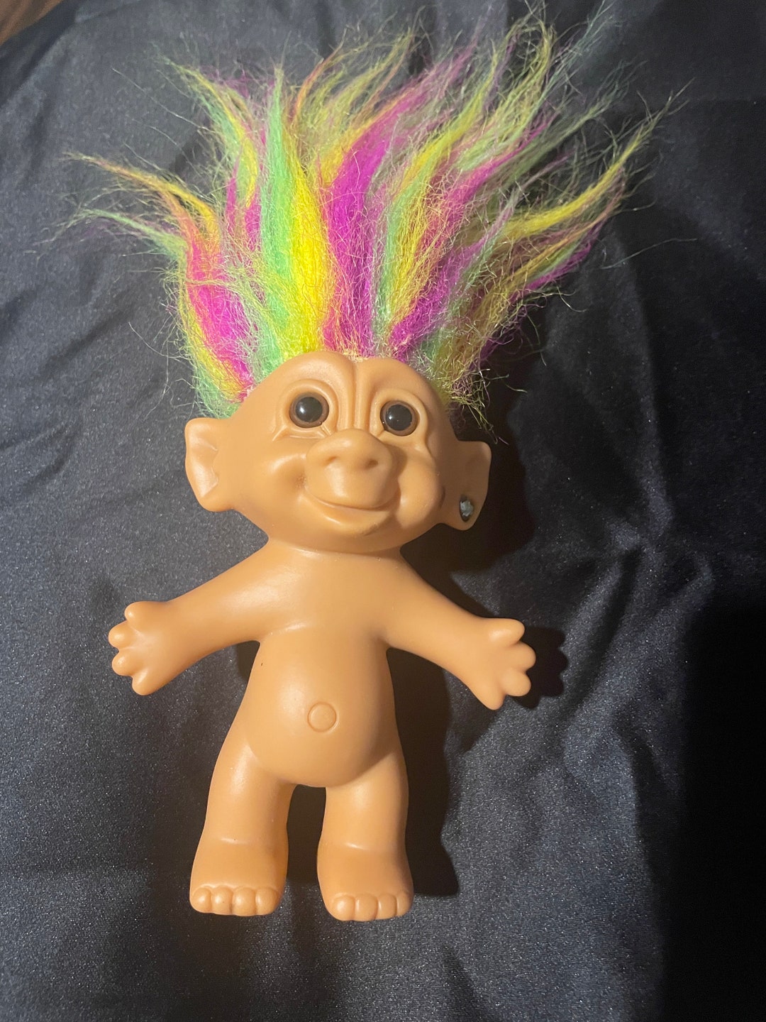 Troll Doll 4.5" Bright of America Rainbow Hair Heart Earring Ace ...