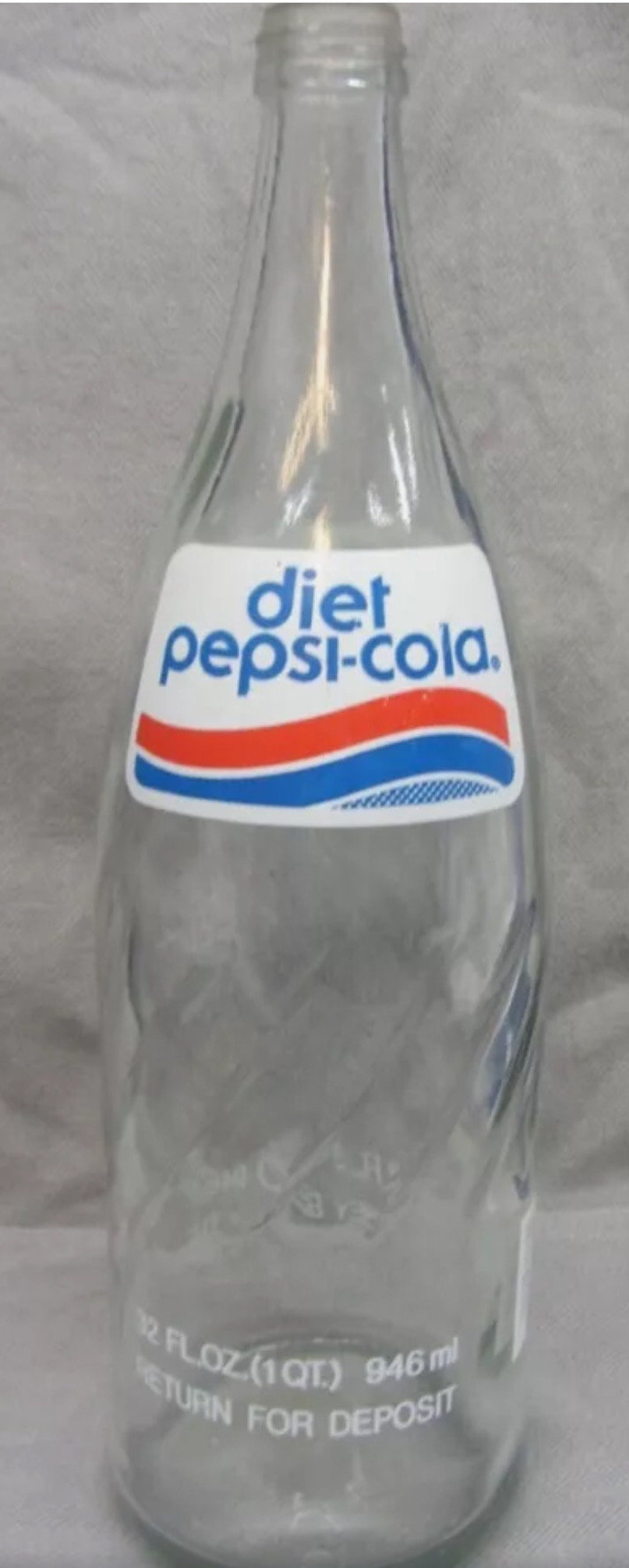 PEPSI COLA Soda Pop Bottle 32 Oz 1 Quart Money Back Bottle Deposit - Etsy