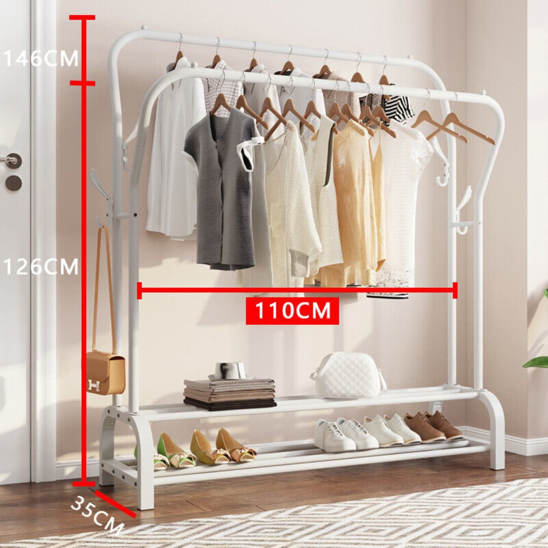 Heavy Duty Double Clothes Rail Hanging Rack Garment Display - Etsy