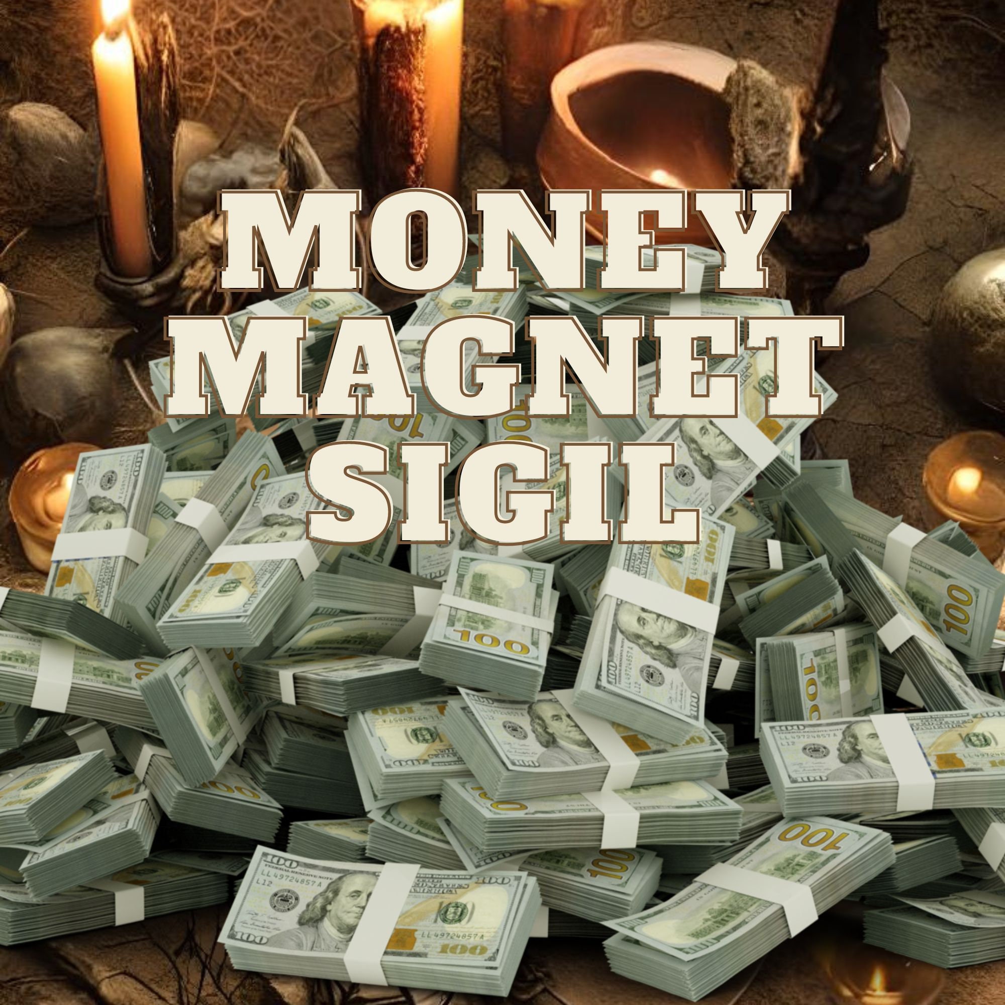 Money Magnet Sigil DIY, Attract Money Sigil, Money Magick Sigil, DIY ...