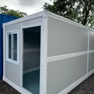 20x16x8 Ft Expandable Insulated Storage Shed Tiny House Mobile Office ...