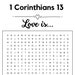 1 Corinthians 13 Word Search and Coloring Page - Etsy