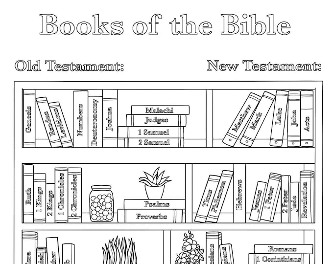 Books of the Bible Coloring Page Printable - Etsy