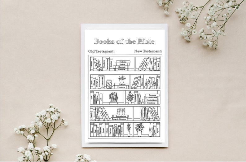 Books of the Bible Coloring Page Printable - Etsy
