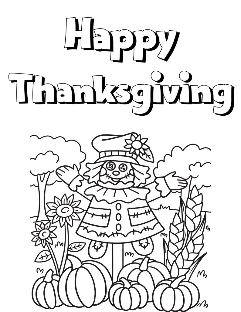 Thanksgiving Coloring Bundle - Etsy