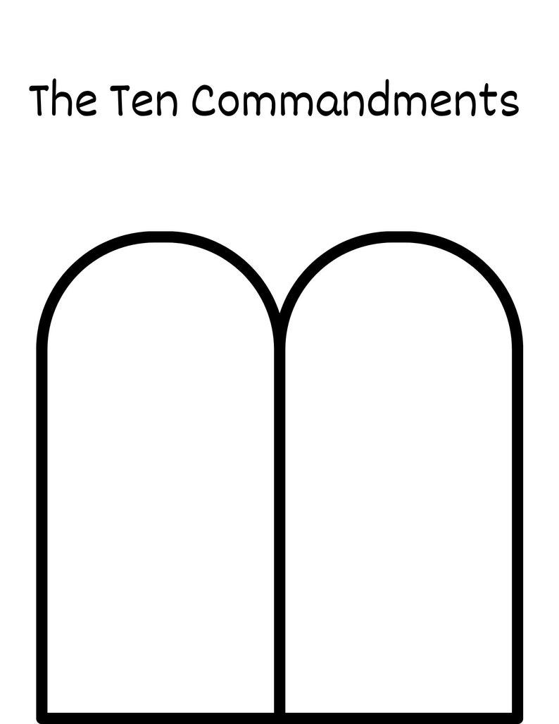 Ten Commandments Activity Pages - Etsy