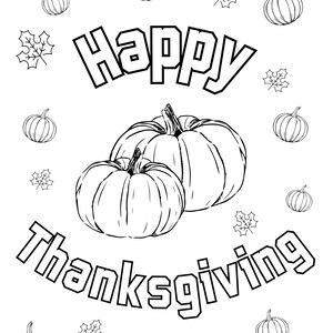 Thanksgiving Coloring Bundle - Etsy