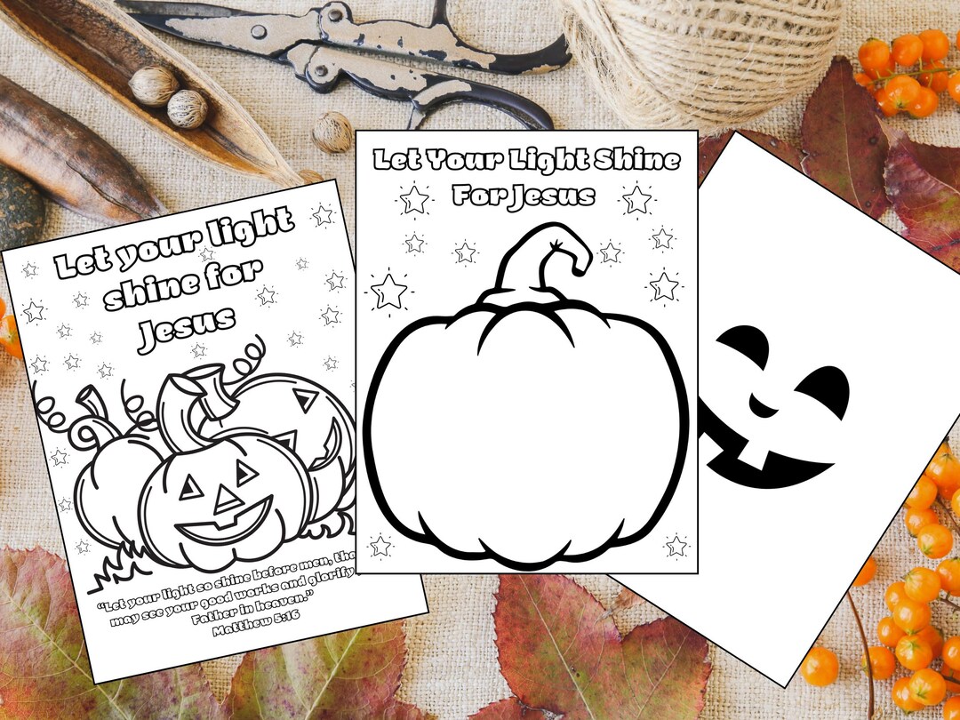 Let Your Light Shine for Jesus Pumpkin Lesson and Activity - Etsy