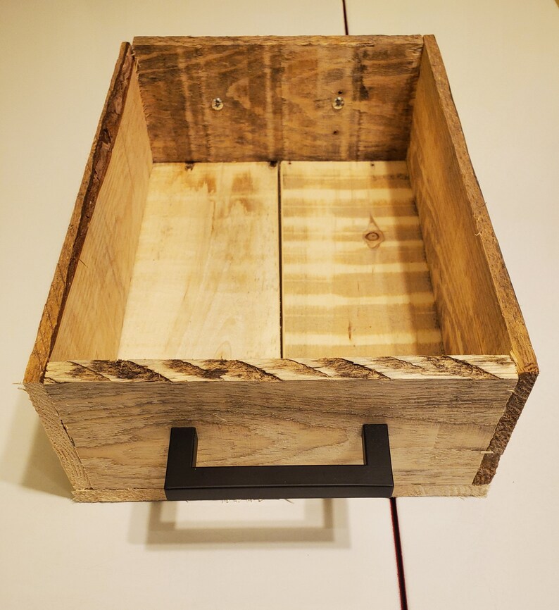 Rustic Wooden Storage Tray With Handles, Reclaimed Wood, Ottoman Tray ...