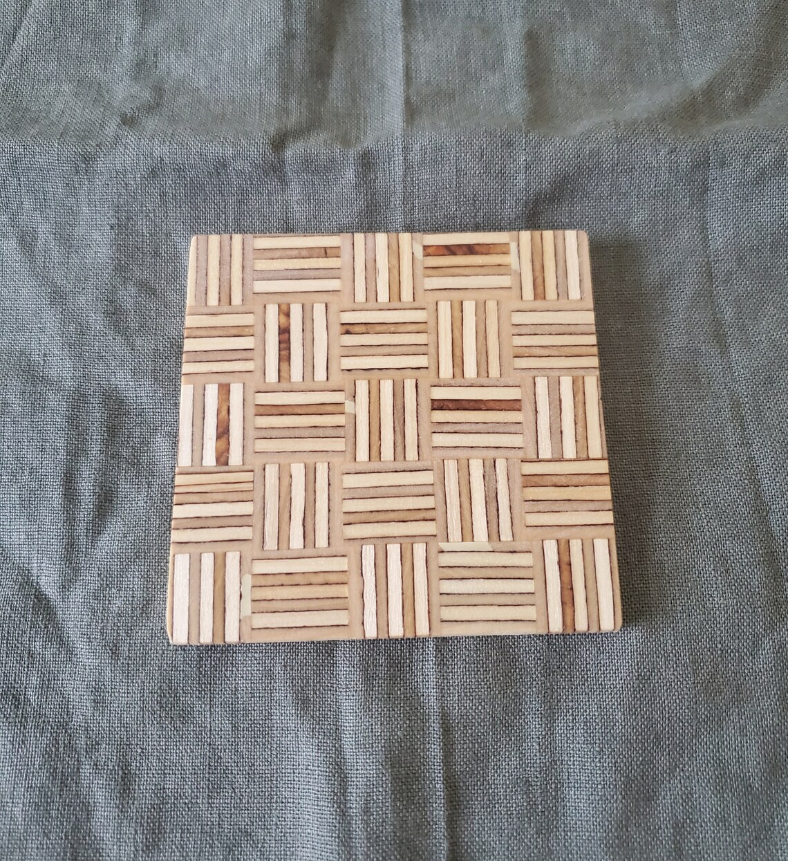 Patterned Plywood Coaster Set set of Four Wooden Coaster Set - Etsy