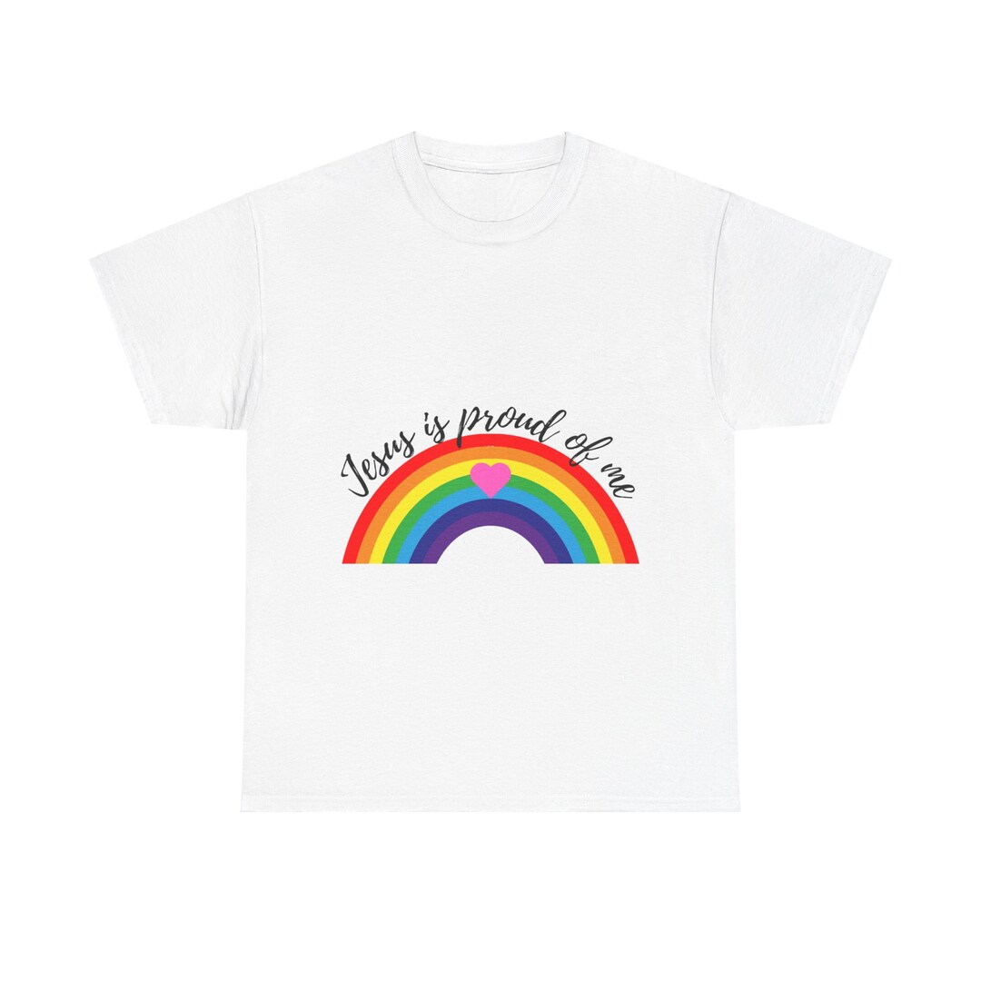 Pride T-shirt, Jesus is Proud T-shirt, Rainbow Pride Tee, LGBTQ Gift ...