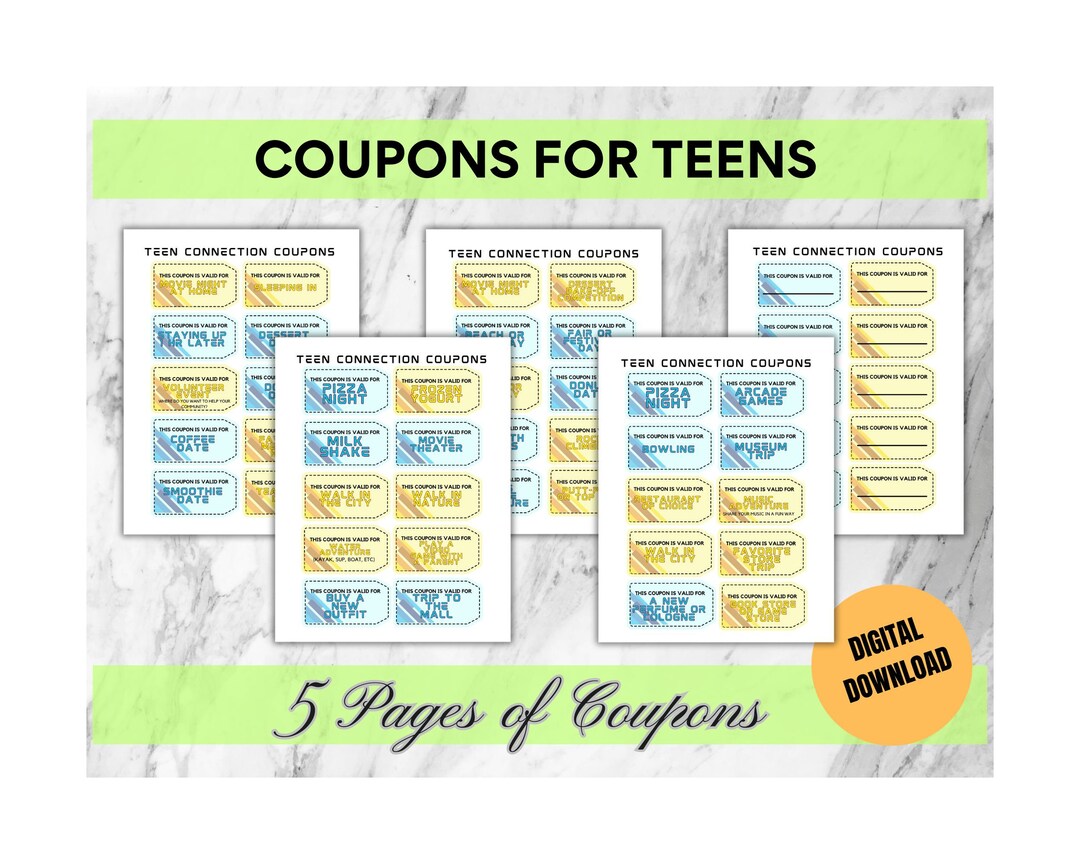 Teen Connection Coupons - Etsy