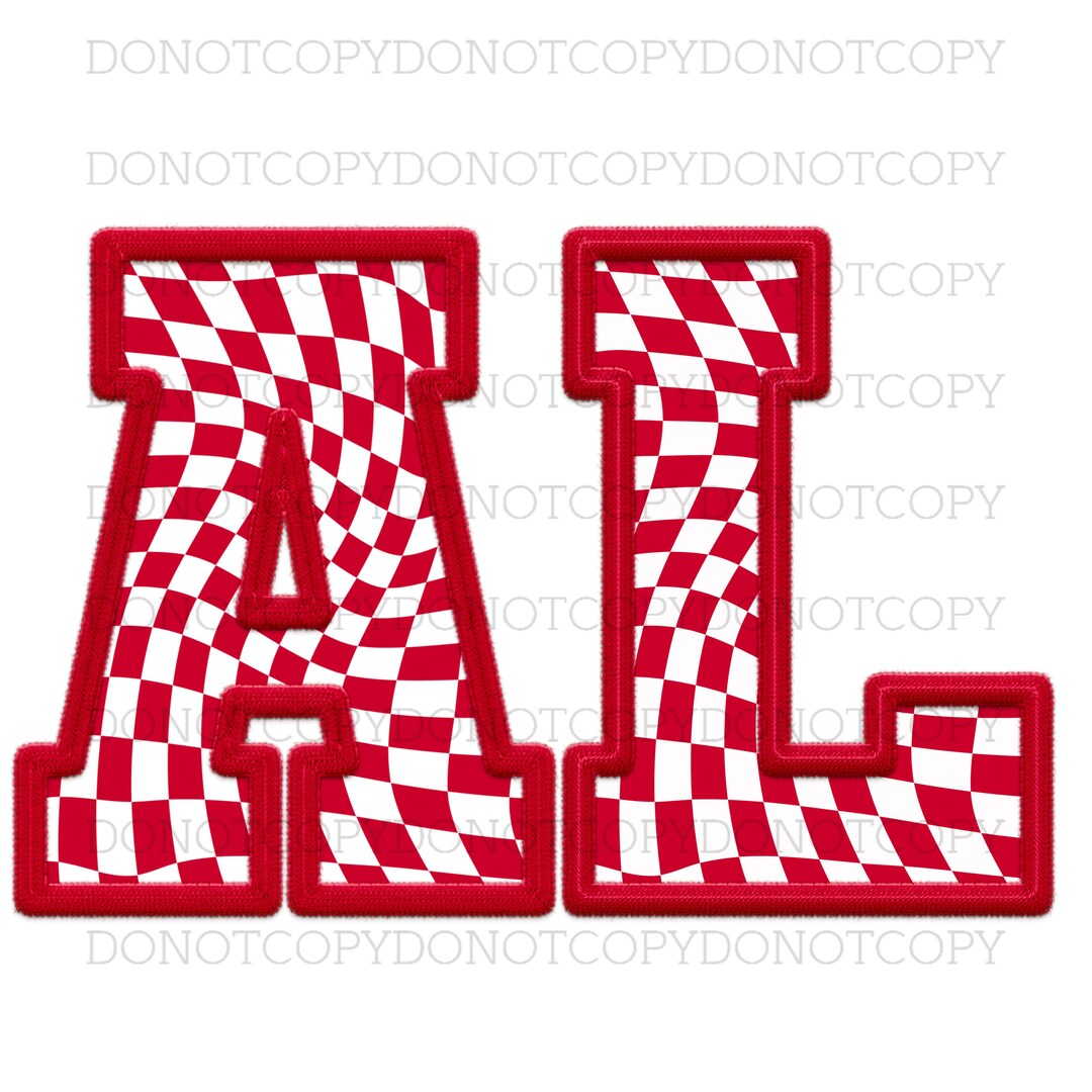 Faux Embroidered AL PNG Digital Download ONLY Sublimation, Dtf ...