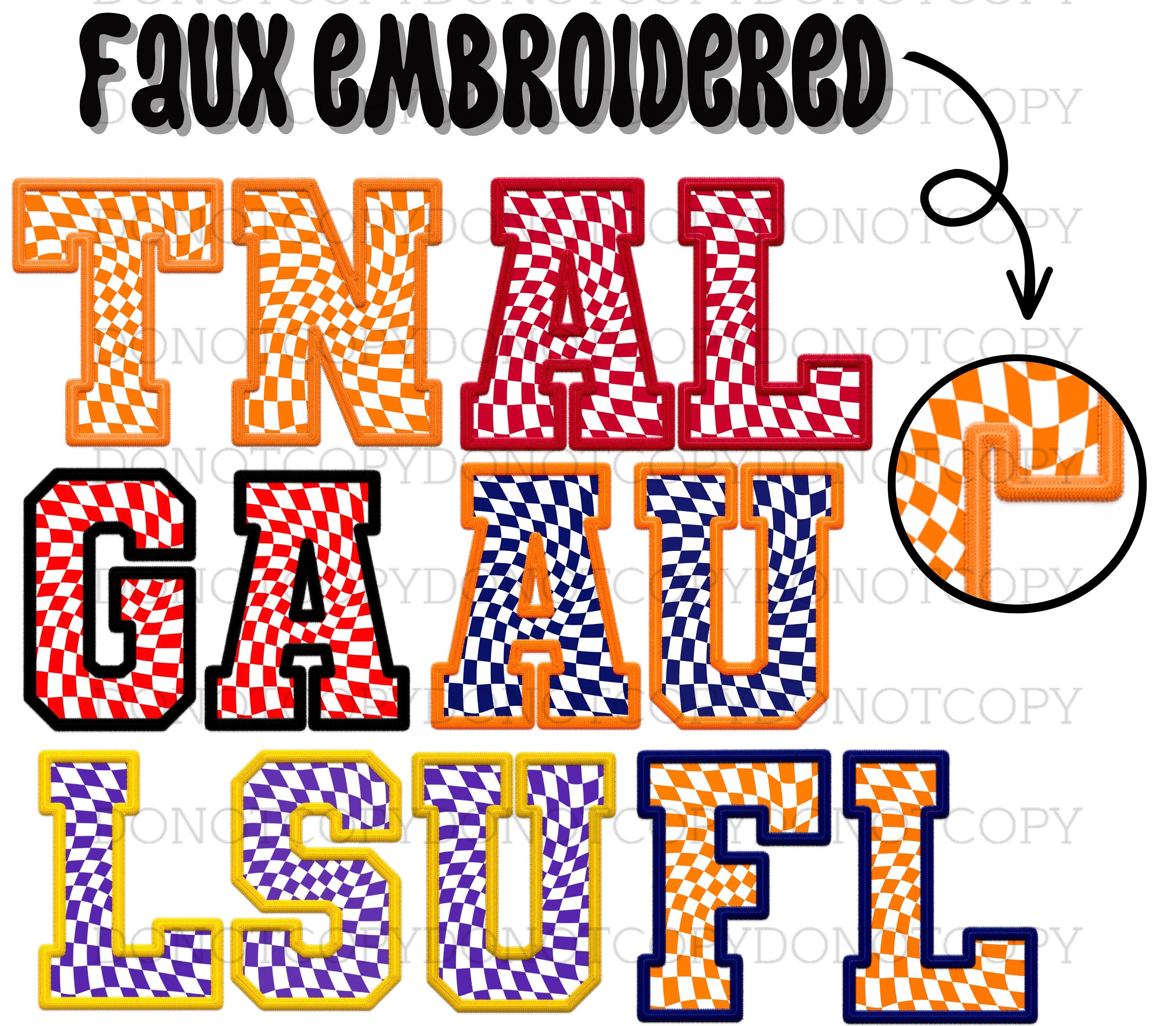 Faux Embroidery WVU PNG Digital Download ONLY Sublimation, Dtf ...