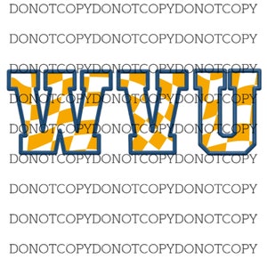 Faux Embroidery WVU PNG Digital Download ONLY Sublimation, Dtf ...